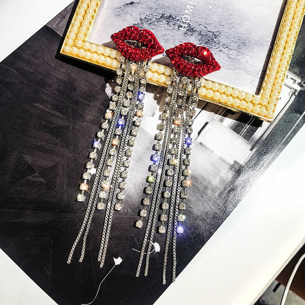 Girls Night 'Red Lips' Drop Earrings - GirlsNight.com
